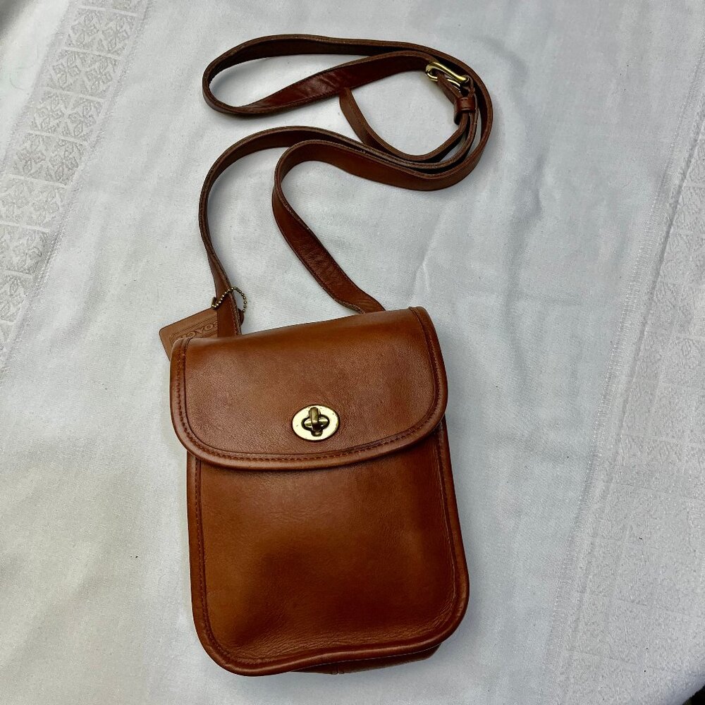 1990's Vintage Coach Crossbody Bag - Tan - Euc - Gem